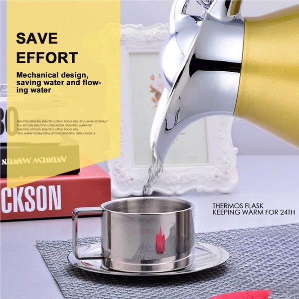 1.5L Thermal Jug Stainless Vacuum Insulation Pot w/Anti-drip Spout for ...