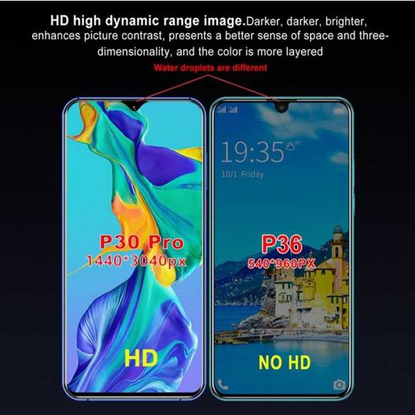 P30Pro 8+512gb 4800Mah 6.3inch Android Smart Phone Dual SIM cellphone mobile Red - L192