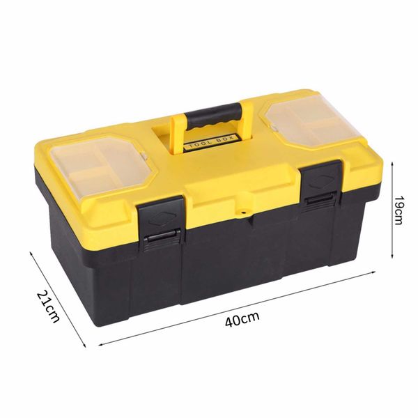 Plastic Tool Storage Box Large Capacity Portable Hardware Toolbox Anti ...