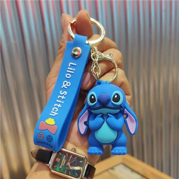 Cartoon cute Stitch keychain series bag pendant couple car key pendant ...