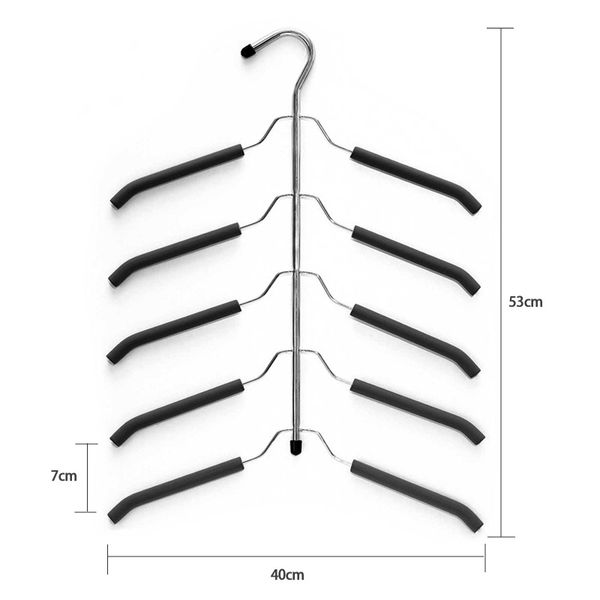 5 Layers Household One-piece Clothes Hanger Multifunction Hanging ...