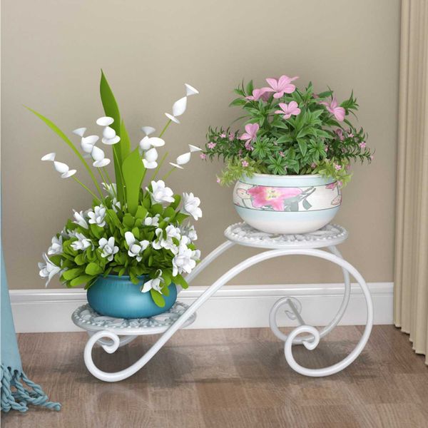 Table flower stand wrought iron multi-layer flower shop flower stand ...