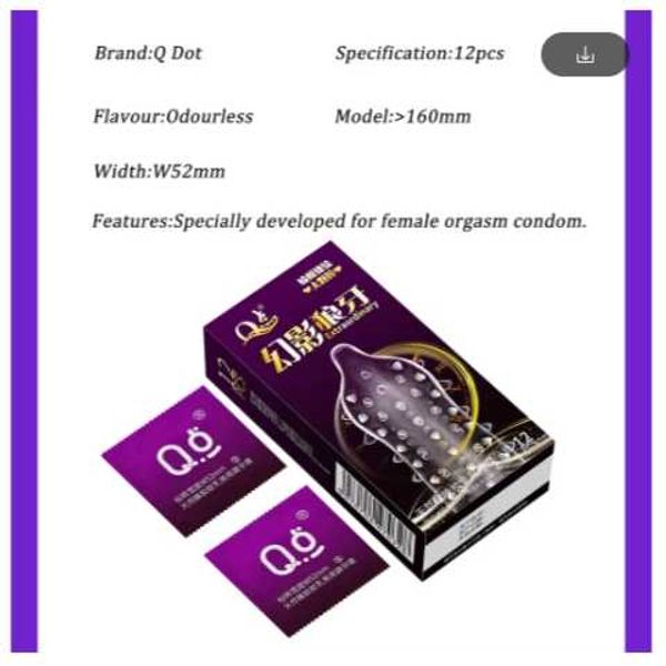 12pcs Large Pellet Condom Wolf's Teeth Barbed Male Granular Stimulation ...