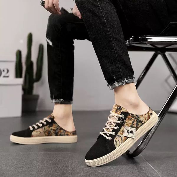 New fashion style Canvas men's shoes summer fashion all-match slip-on ...