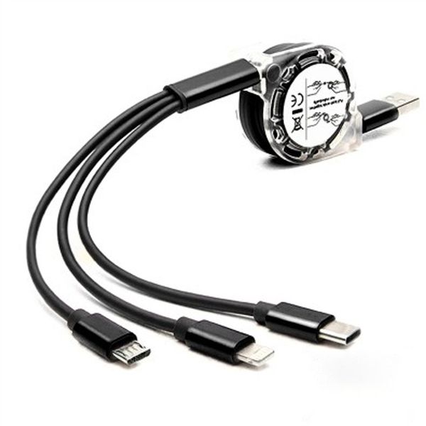 Data cable and fast charging 2.4A 3 charging head can charge all Phone ...