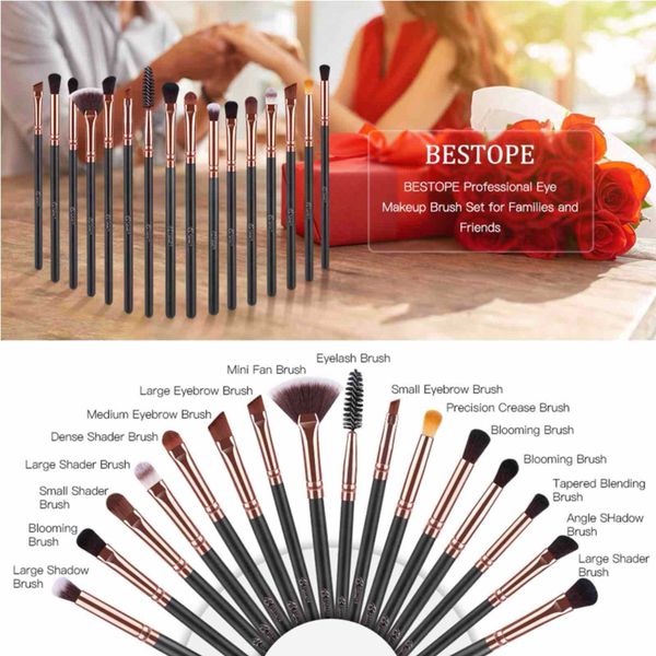 16pcs Eyes Makeup Brushes Professional Soft Eyeshadow Eyebrow Eyeliner ...