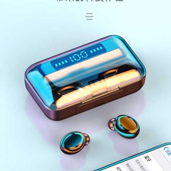 headset f9-5c Bluetooth headset wireless binaural mini touch in-ear ...