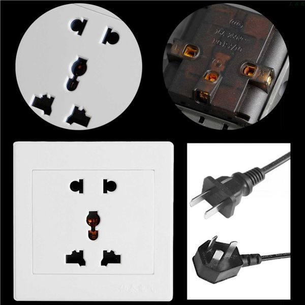 International Universal 5 Holes Socket Electric AC Power Outlet Wall ...