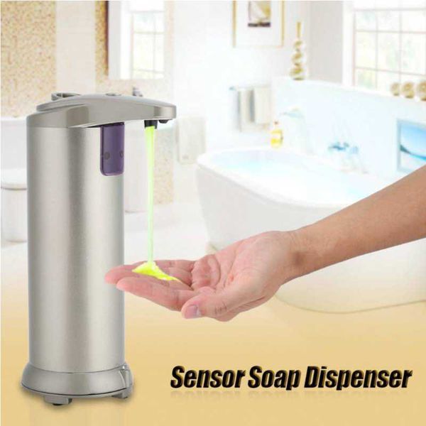 Stainless Steel Automatic Soap Liquid Sanitizer Dispenser Bathroom ...