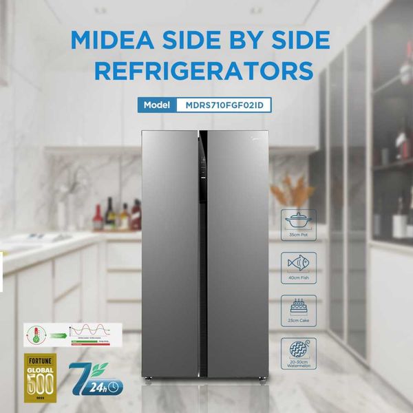 MDRS710FGF02ID Midea Refrigerator side by Side - L192