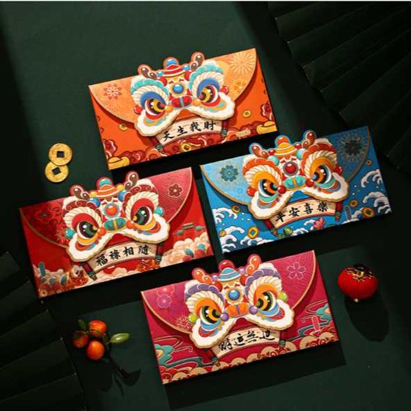Year of the Dragon Red Envelope 2024 National Trend Awakening Lion ...