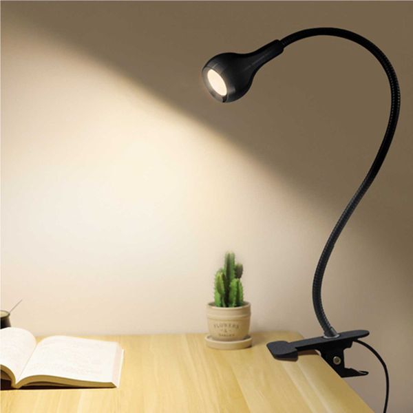 USB Rechargeable LED Reading Lamp Flexible Bending Desk Lamp Bedside ...