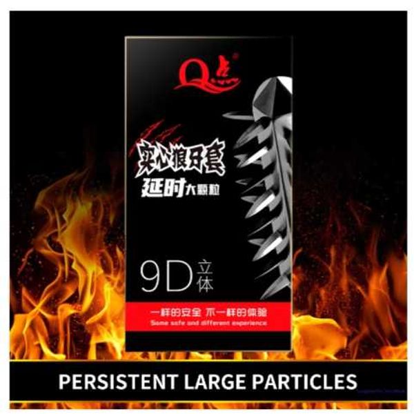 12pcs Large Pellet Condom Wolf's Teeth Barbed Male Granular Stimulation ...