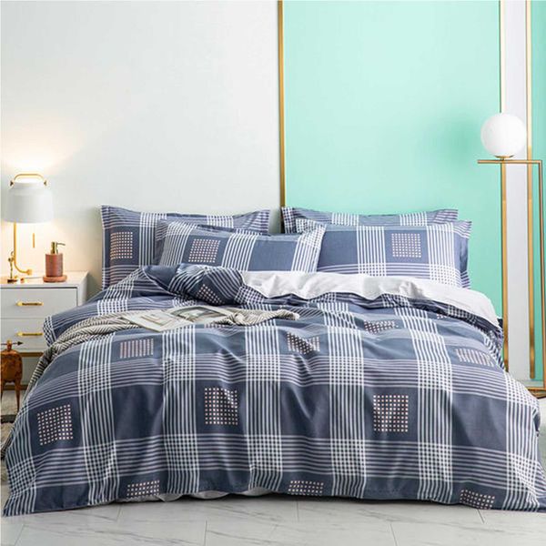4pcs Cotton Bedding Set Duvet Cover Bed Sheet Pillowcase Kit Soft Home ...