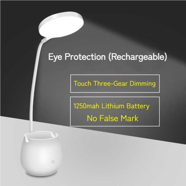 LED Reading Light Table Lamp USB Charging Multifunctional Pen Holder ...