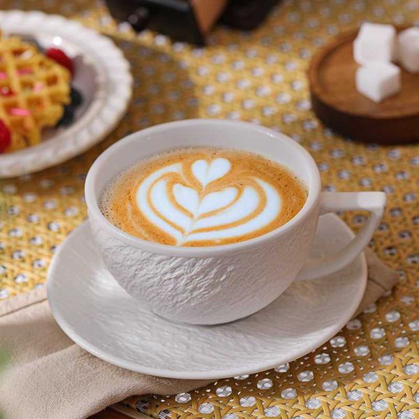 Big Mouth Coffee Cup Ins Style Cup Saucer suit Cuppuccino American ...