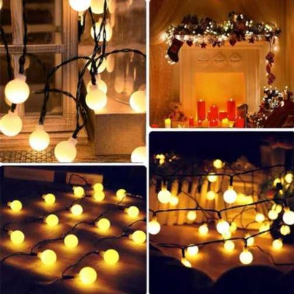 3M USB/Battery Power Ball LED String Lights Garland Lights Outdoor Lamp ...
