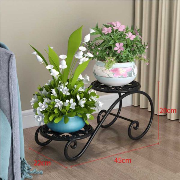 Table flower stand wrought iron multi-layer flower shop flower stand ...