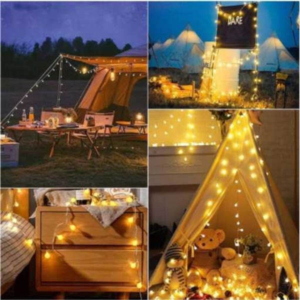 3M USB/Battery Power Ball LED String Lights Garland Lights Outdoor Lamp ...