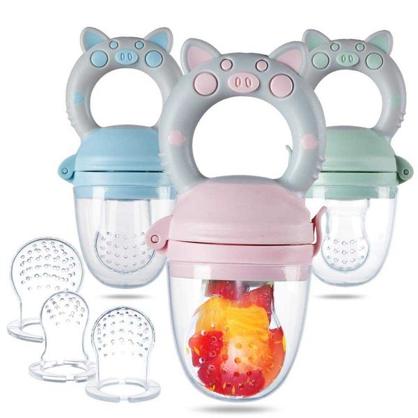 3 PCS Eco inspired Baby Feeder - Piggy Handle Fresh Food Feeder ...
