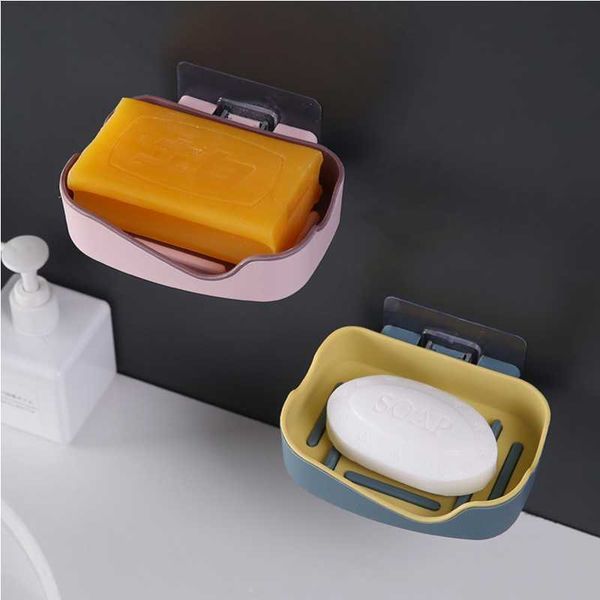 Bathroom Shower Soap Box Storage Suction Wall Shelf Holder Rack - L192