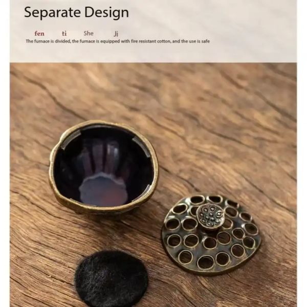 Bronze lotus incense burner, Zen alloy small incense burner, mini lotus ...