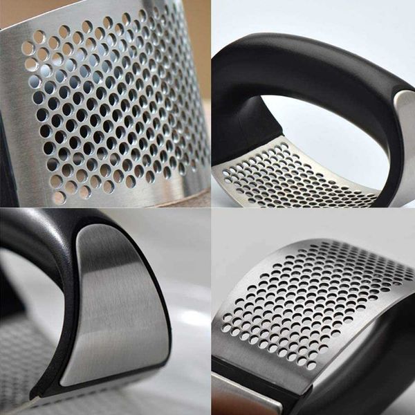 Garlic Ginger Press, Kitchen Stainless Steel Garlic Mincer Crusher ...