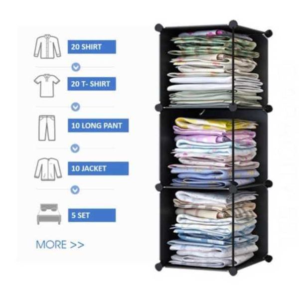 Cube Cabinet / DIY Wardrobe Assembly Plastic Bedroom - L192