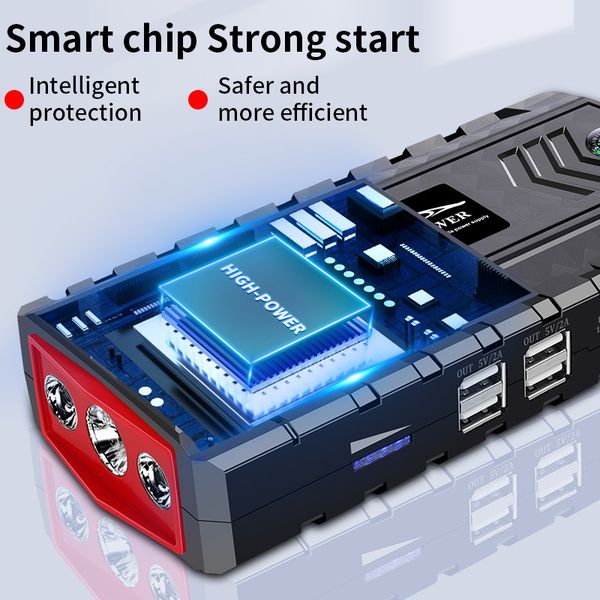 Portable car emergency starting power supply 12V power bank car backup ...