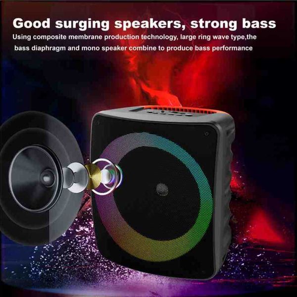 Outdoor square dance speakers and Home speaker 8-inch colorful ...