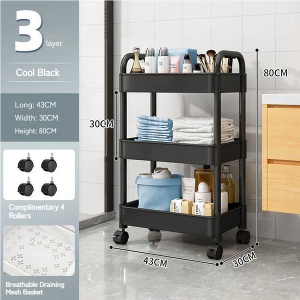 Small Cart Storage Rack Floor To Floor Multi Story Household Bedroom ...