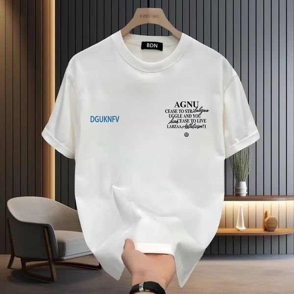 100% Pure Cotton Versatile Short-Sleeve T-Shirt for Men New Summer ...
