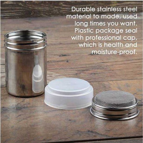 Stainless Steel Powder Shakers Sugar Powder Sifter Shakers Cooking ...