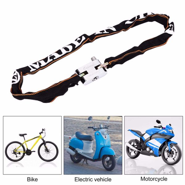 Square Head Cloth Chain Lock Anti-theft Security Padlock for Motorcycle ...