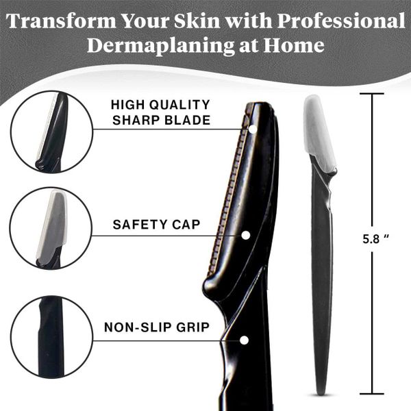 Kitsch Dermaplaning Tool - Face Razors for Women and Men, Eyebrow ...