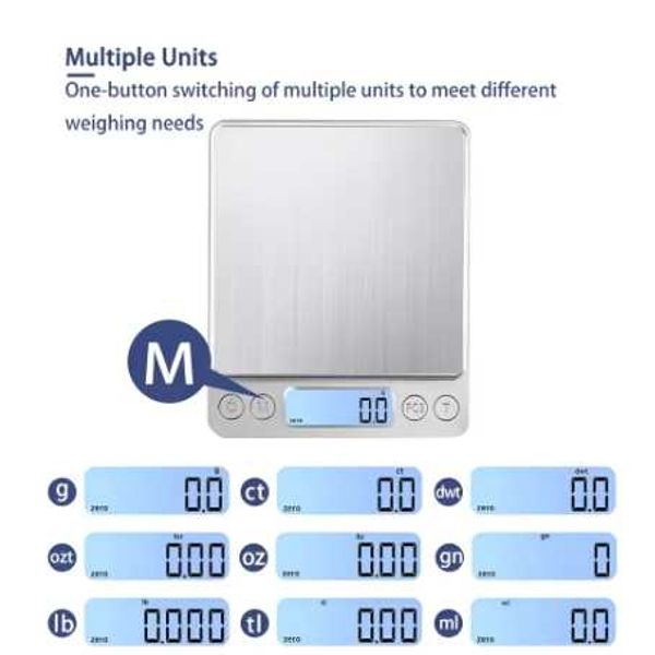 Digital Kitchen Scale Precision Scales Jewelry Weighing For Food Diet ...