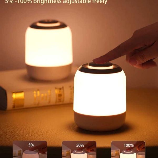 LED Night Light Touch Lamp Table Lamp Bedside Lamp Bedroom Lamp with ...