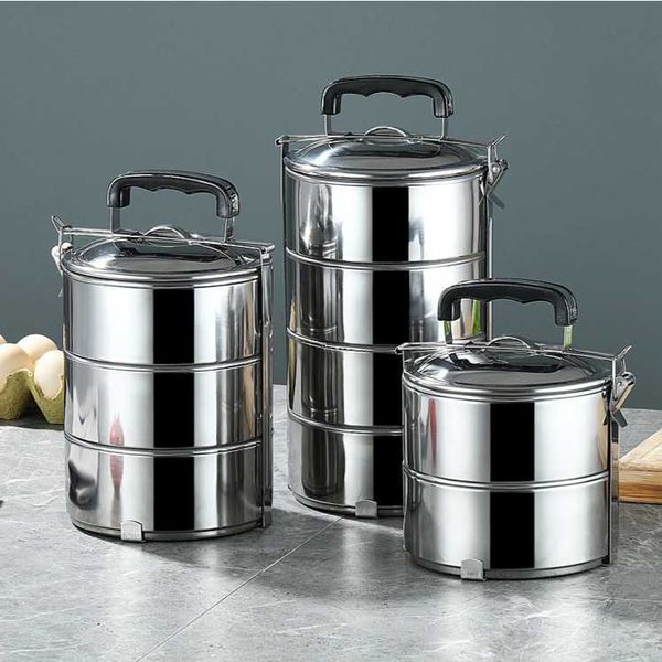 Four-layer Food Storage Container Stainless Steel Food Carrier Lunchbox ...