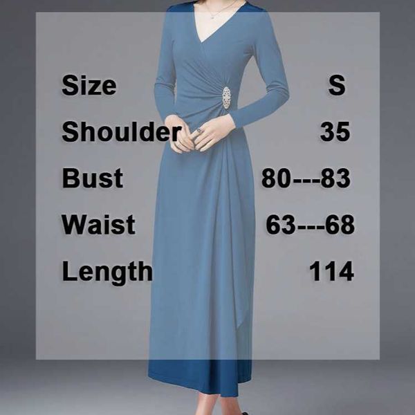 GODDESS 2022 Long-sleeved V-neck Dress Banquet Dress Long Women Dress ...