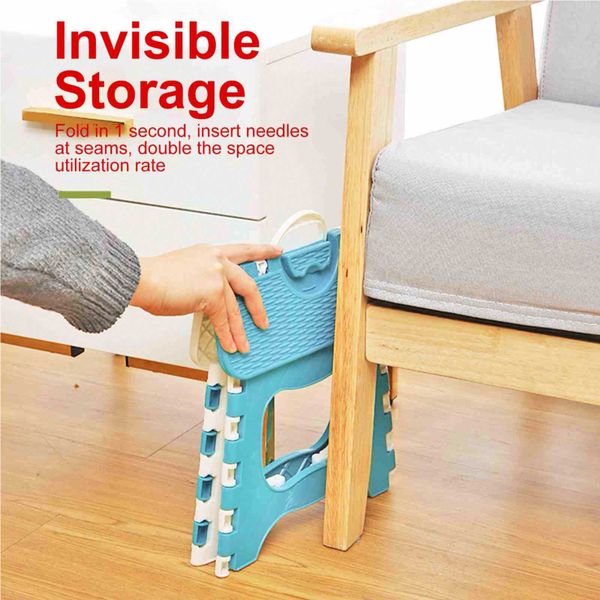 Plastic Folding Stool Portable Chair Non-slip Step Stool with Handle ...