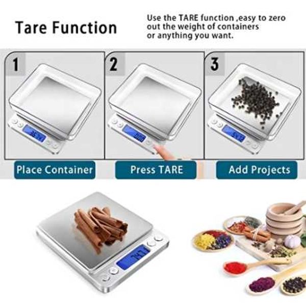 Digital Kitchen Scale Precision Scales Jewelry Weighing For Food Diet ...
