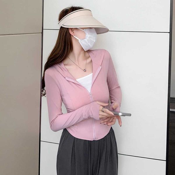 Sunscreen clothing women's summer new tight-fitting ice silk breathable ...
