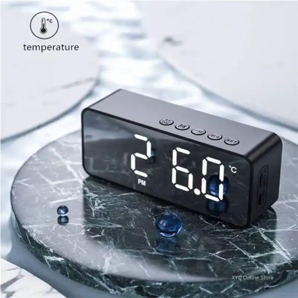 Wireless Bluetooth Speaker Small Mini Alarm Clock Portable Cannon Mini ...