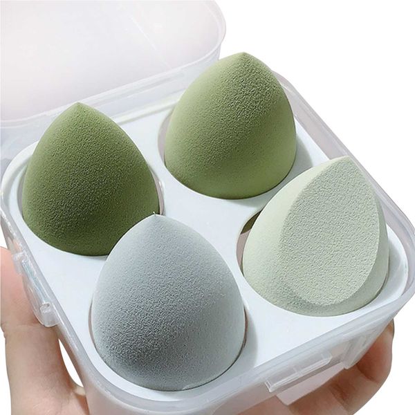 4pcs Beauty Egg Set Makeup Sponge Foundation Cosmetic Puff Wet and Dry ...
