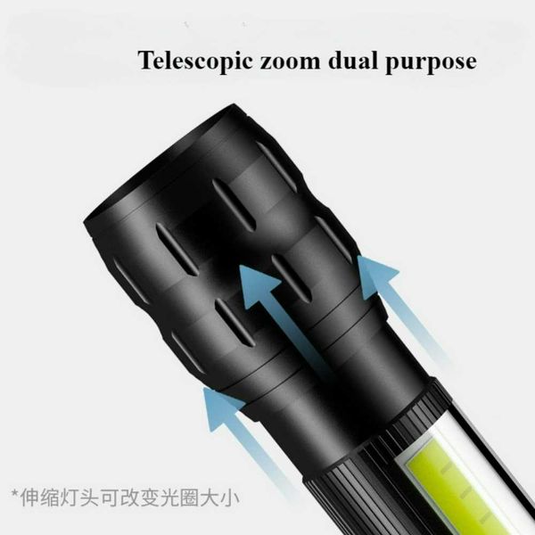 Strong flashlight LED Strong flashlight emergency flashlight USB ...