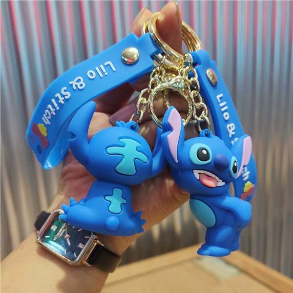 Cartoon cute Stitch keychain series bag pendant couple car key pendant ...