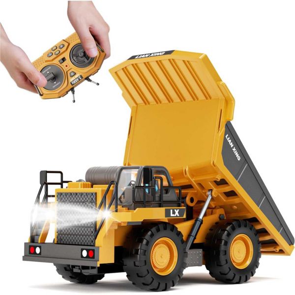 Remote Control Excavator, 1:20 Scale RC Construction Vehicles Toy, 12 ...