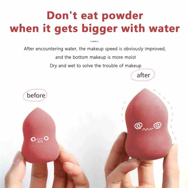 4pcs Beauty Egg Set Makeup Sponge Foundation Cosmetic Puff Wet and Dry ...