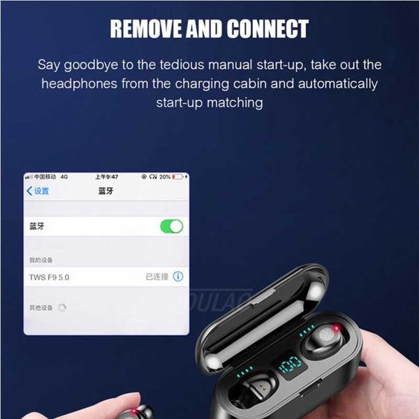 Cross border new F9 Bluetooth f9-5c wireless Bluetooth headset m10 low ...