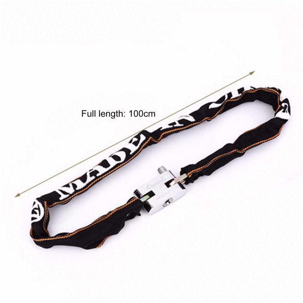 Square Head Cloth Chain Lock Anti-theft Security Padlock for Motorcycle ...